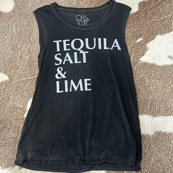 Chaser | Tops | Chaser Tequila Salt Lime Muscle Tee Size S | Poshmark